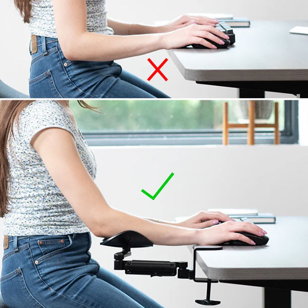 Support avant-bras articulé et ergonomique Ergo-U prévention des TMS