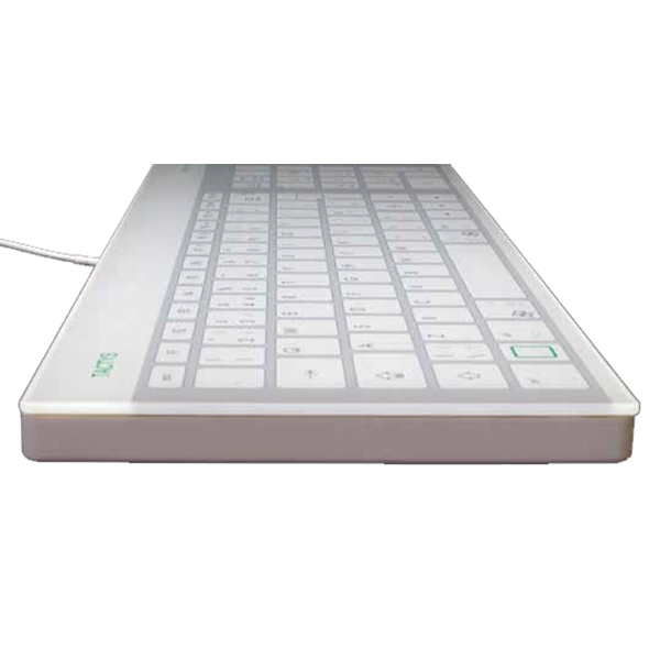 Clavier ergonomique médical tactile lavable extra plat en verre trempé ...